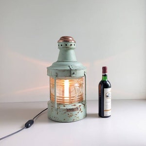 Anker Ship's Marine Lantern Upcycled to Accent Table Floor Lamp - Etsy UK