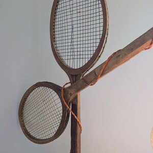 Vintage Upcycled Tennis Racket Table Accent Lamp - Handmade Statement ...