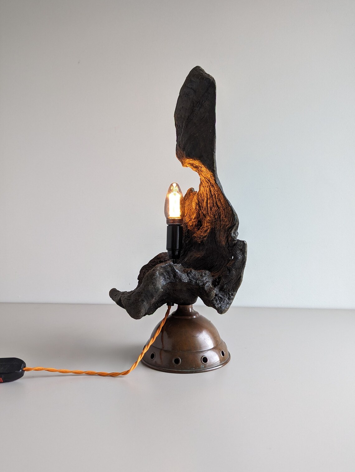 Bespoke Statement Table Light Made of Beautiful Piece of Wood - Etsy UK