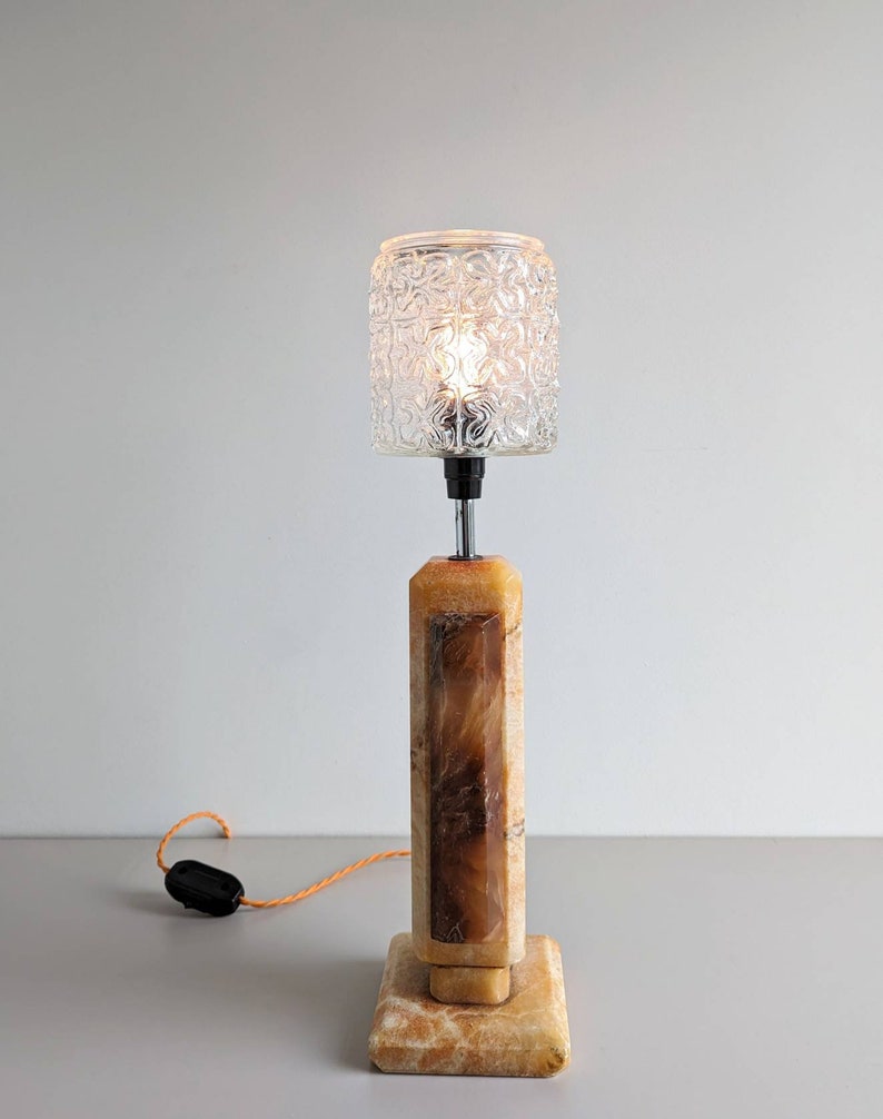 Vintage Italian Marble Art Deco Table Light - Etsy