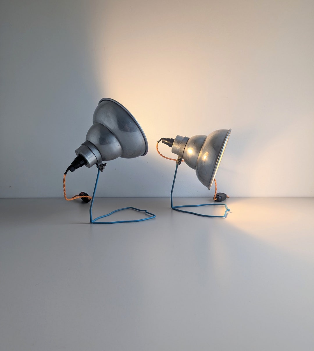 Two Vintage Repurposed Photography Studio Lamps From Photax, British ...