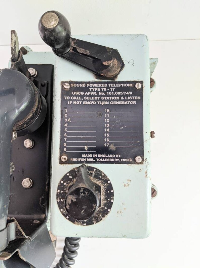 Vintage Sound Powered Ship Telephone Made in England | Etsy