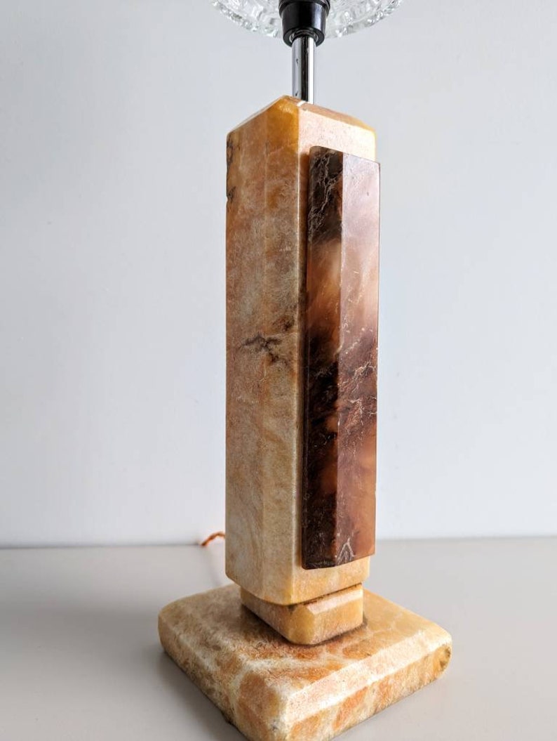 Vintage Italian Marble Art Deco Table Light - Etsy