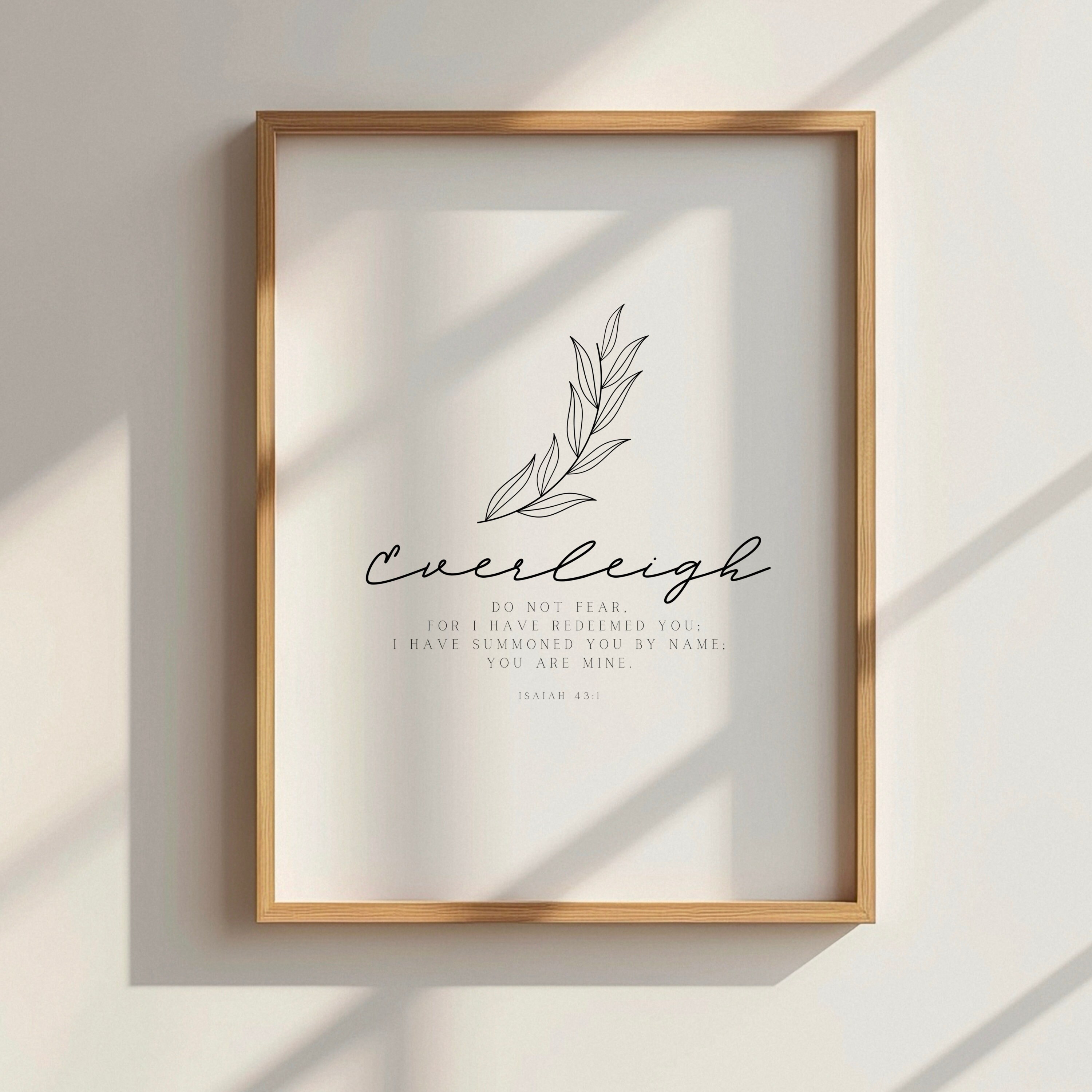 ISAIAH 43:1 Do Not Fear, for I Have Redeemed You Inspirational Bible ...