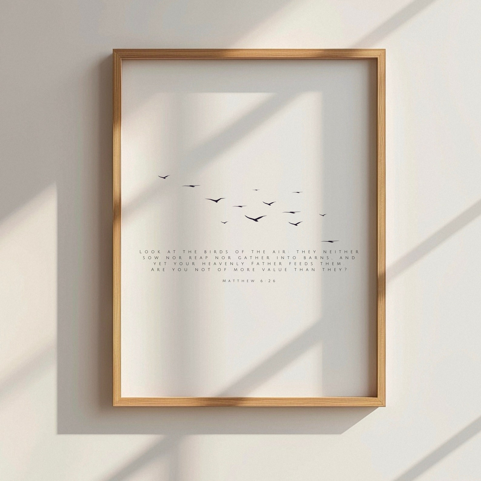 Matthew 6:26 | Look at the Birds | Bible Verse Wall Art | Bohemian Home ...