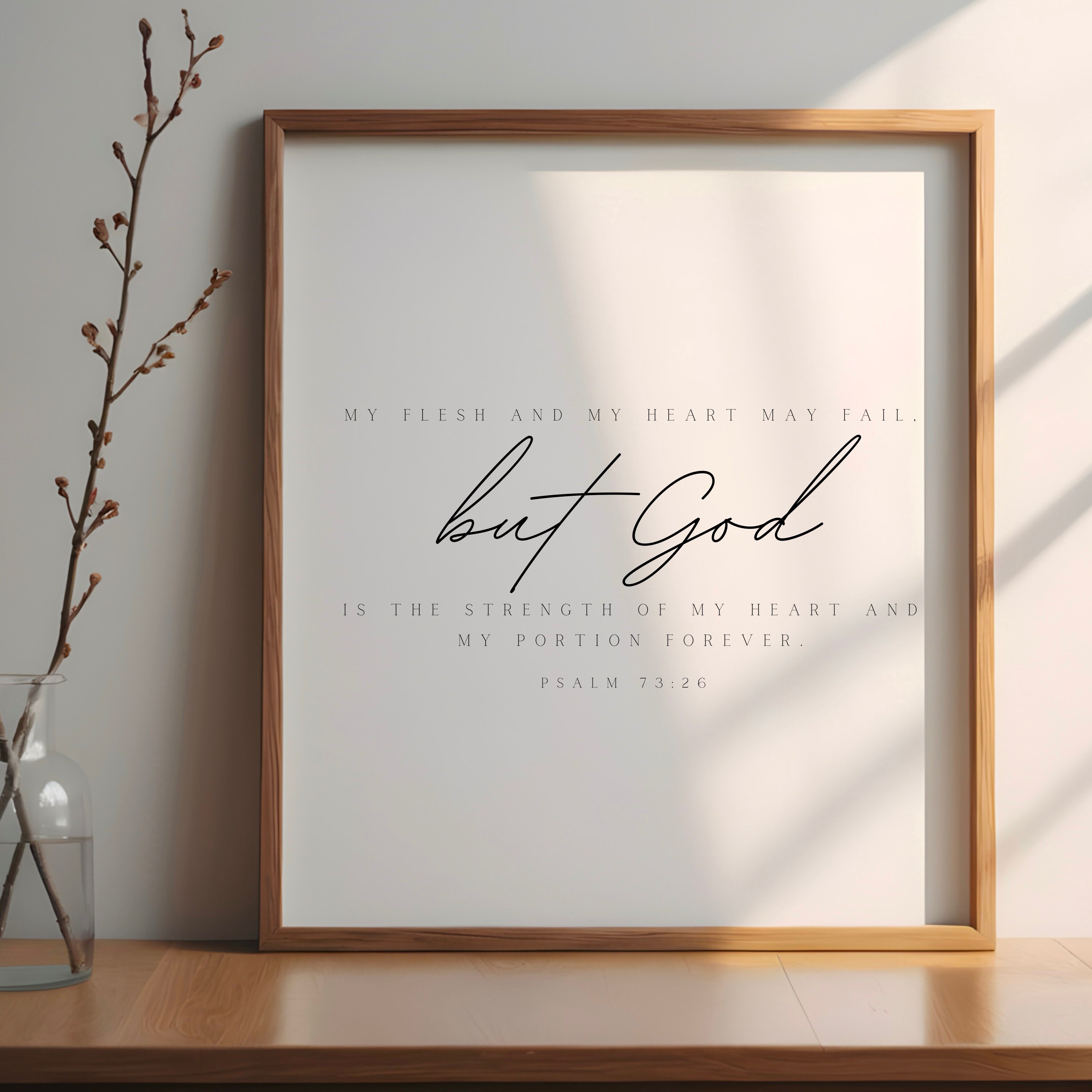 Psalm 73:26 Christian Wall Art Print (digital Download) - Etsy