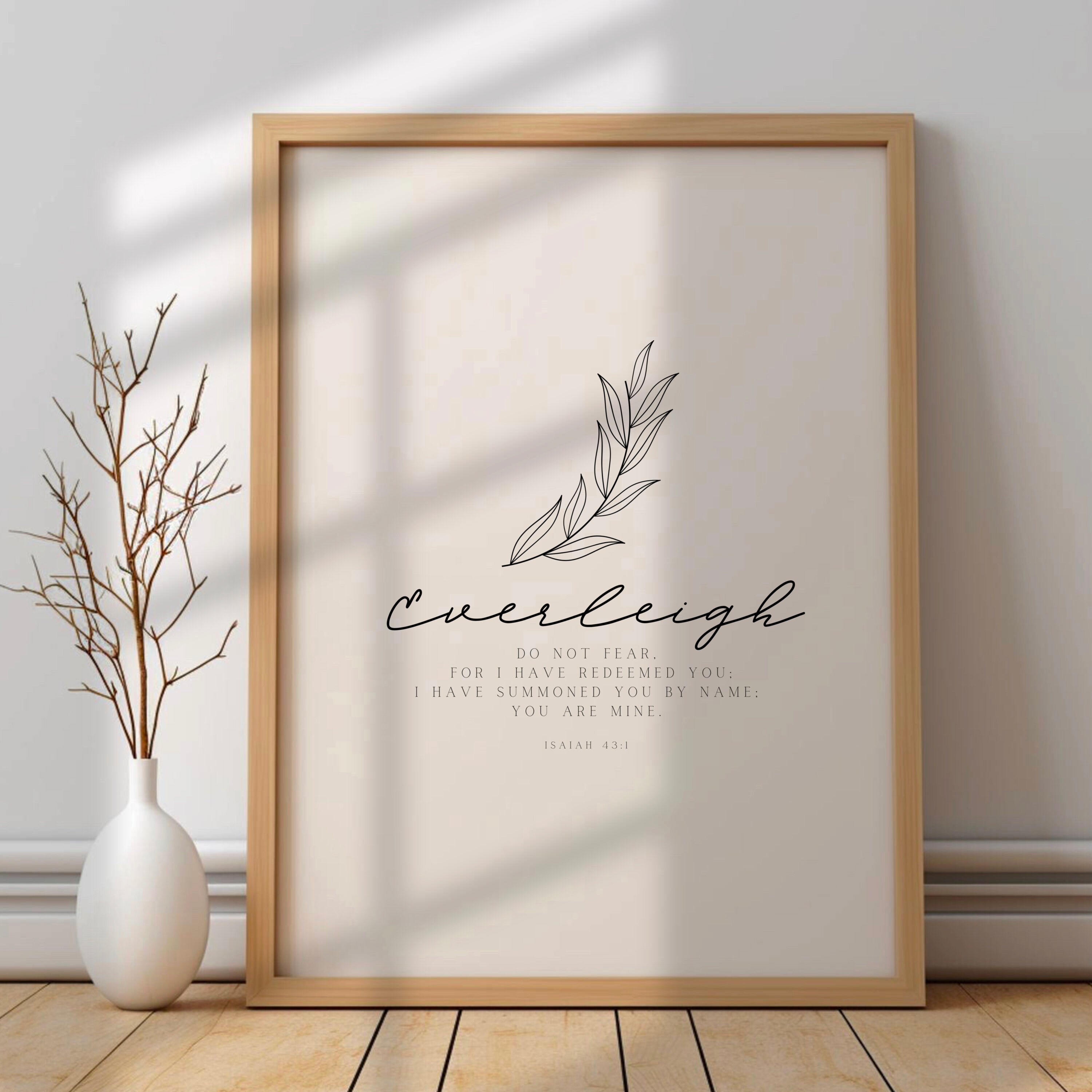 ISAIAH 43:1 Do Not Fear, for I Have Redeemed You Inspirational Bible ...