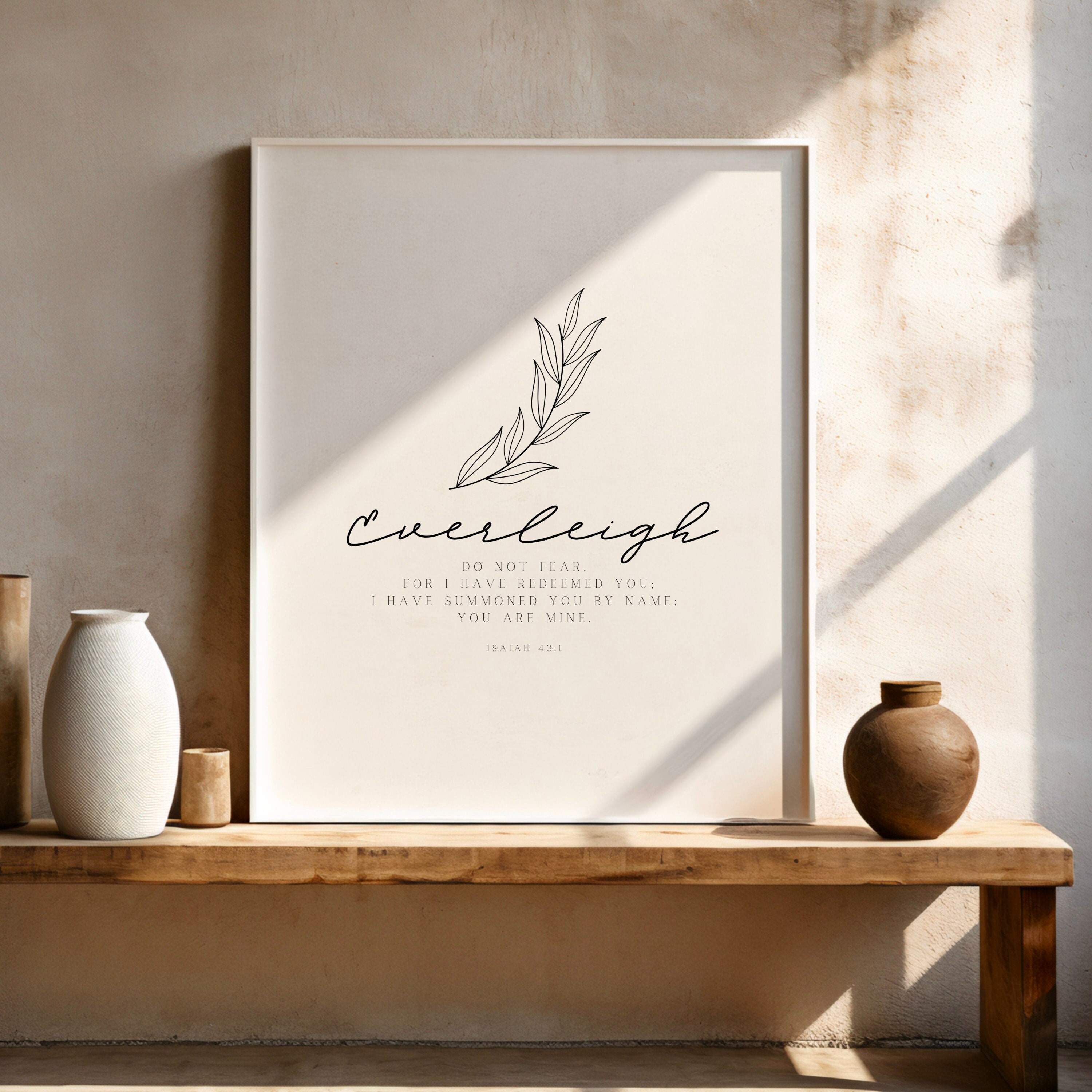 ISAIAH 43:1 Do Not Fear, for I Have Redeemed You Inspirational Bible ...