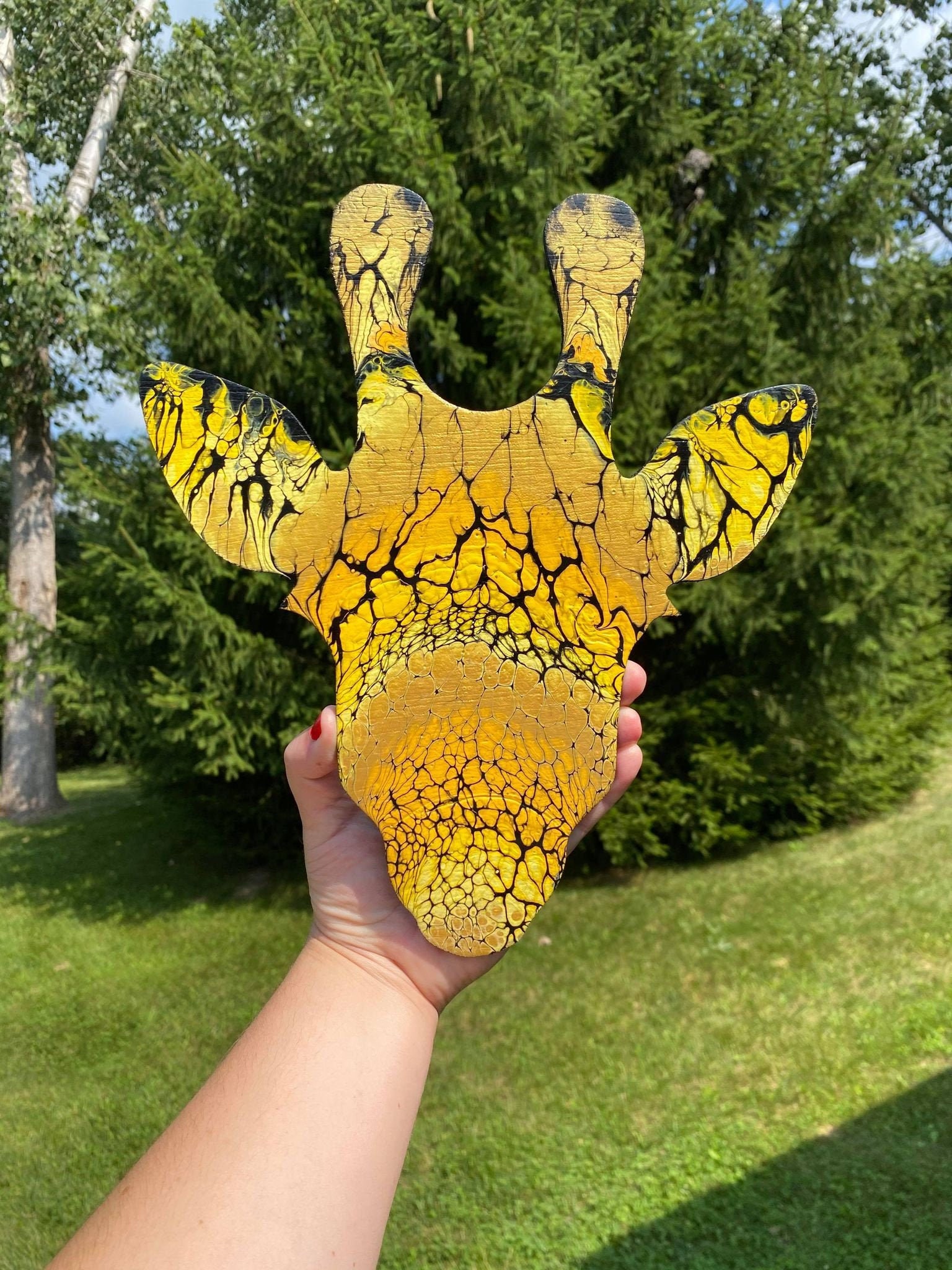 Giraffe Giraffe Head Giraffe Art Giraffe Painting Masai | Etsy