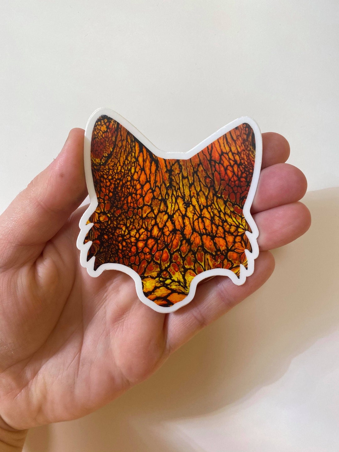Fox Sticker, Fox Head Sticker, Woodland Creature, Fox Art, Fox Painting ...