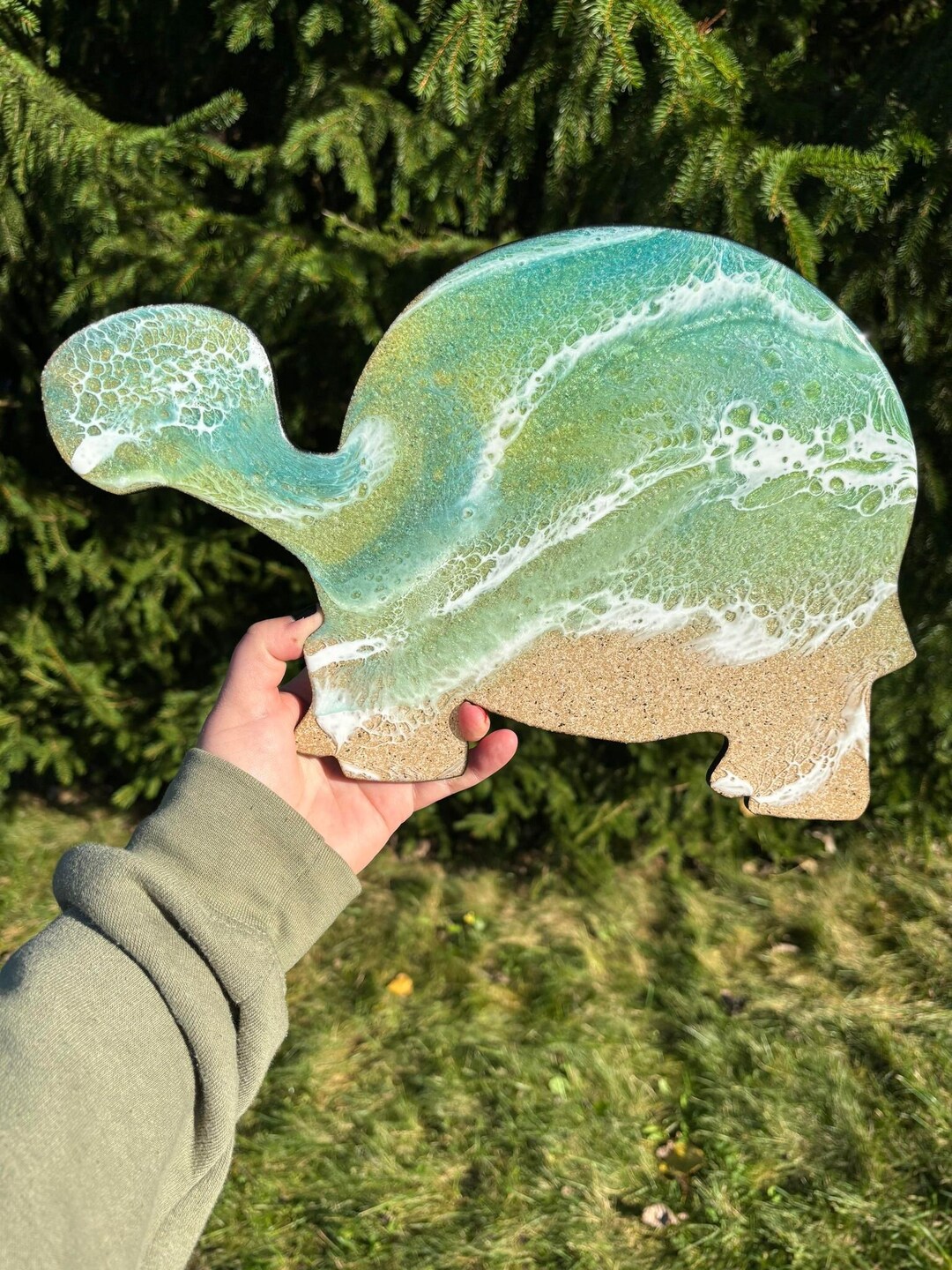 Turtle Epoxy Ocean Art Turtle Art Turtle Decor Ocean Art - Etsy