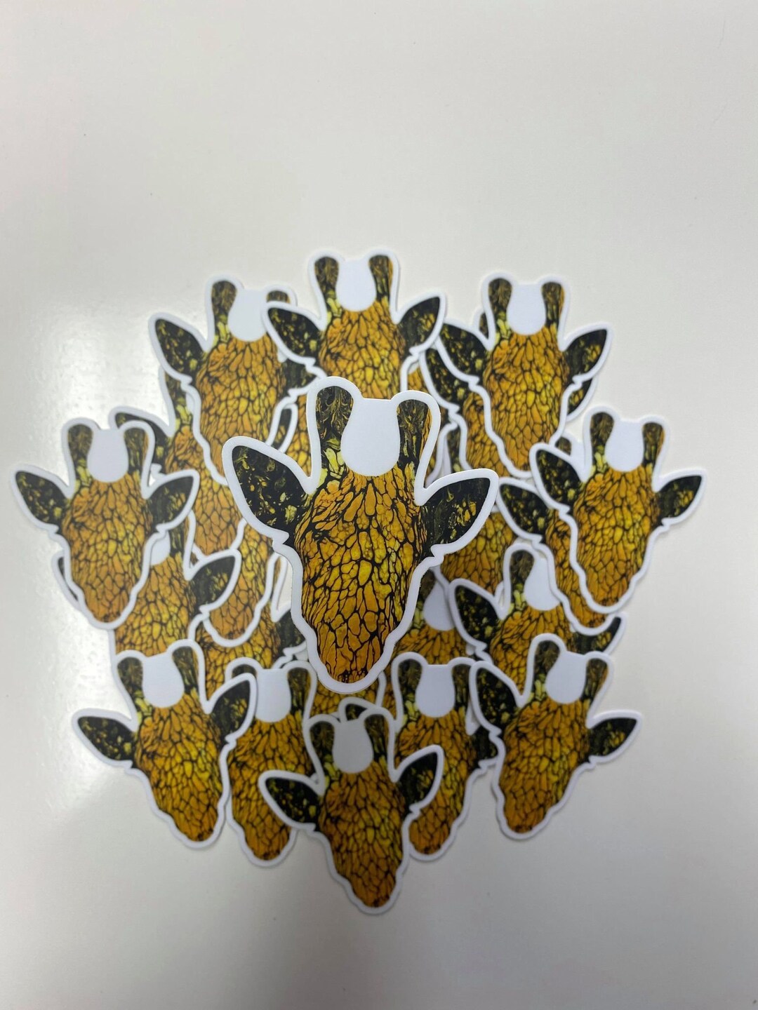 Giraffe Sticker, Reticulated Giraffe, Masai Giraffe, Yellow Giraffe ...