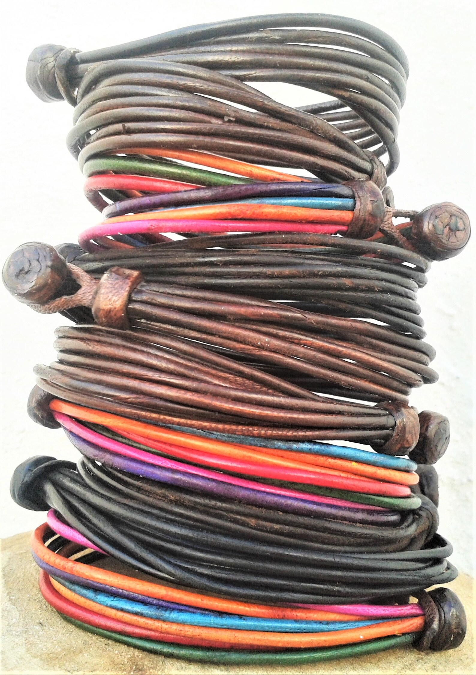 Leather Handcrafted Bracelet Armlet Anklet Choker - Etsy