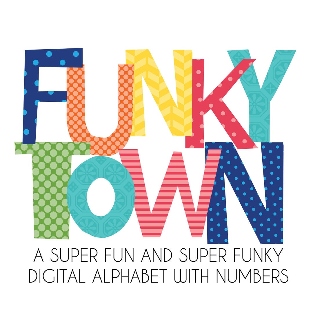 Digital Funky Alphabet PNG, Classroom Bright Alphabet Clipart Font ...