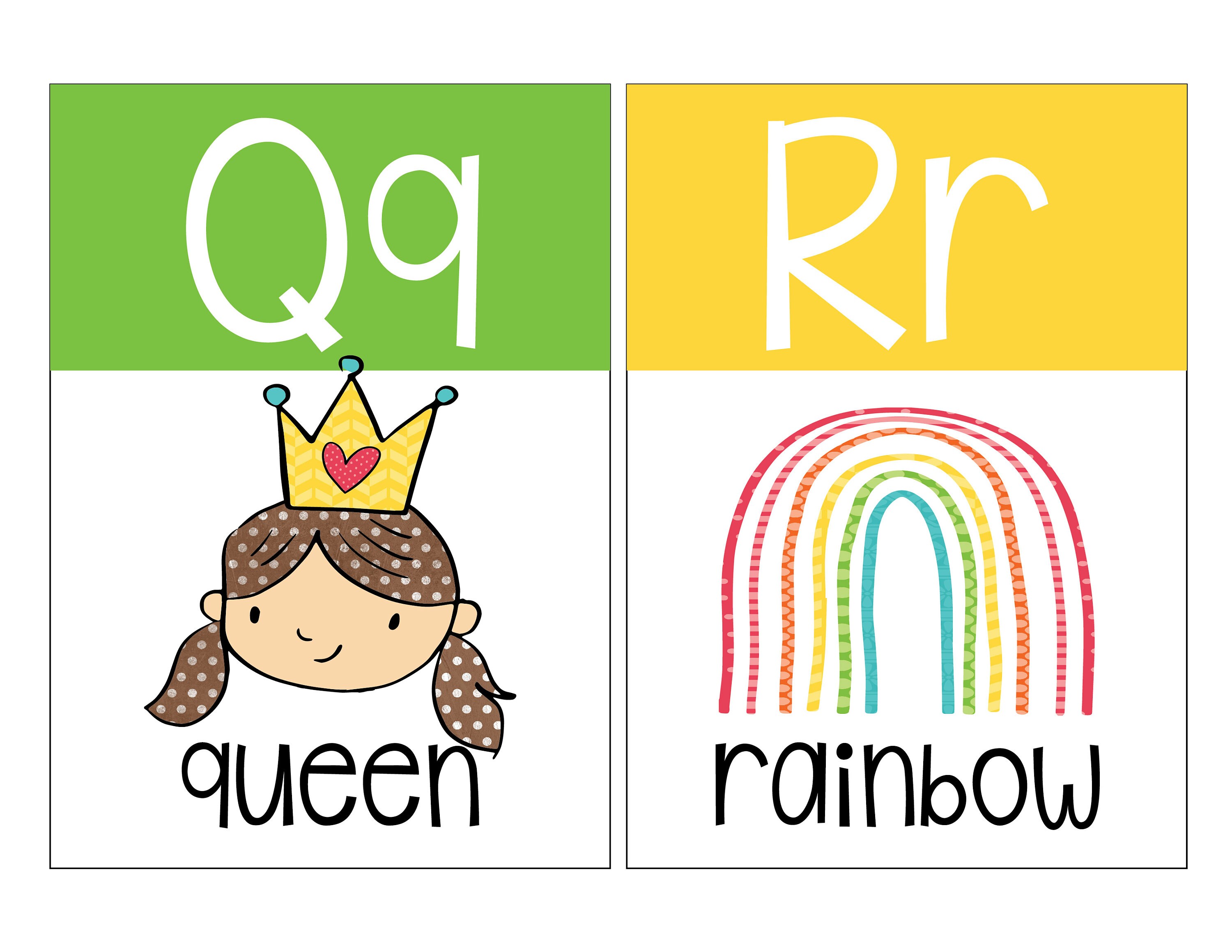 Printable Alphabet Flash Cards, Colorful ABC Cards, Teaching Tool ...