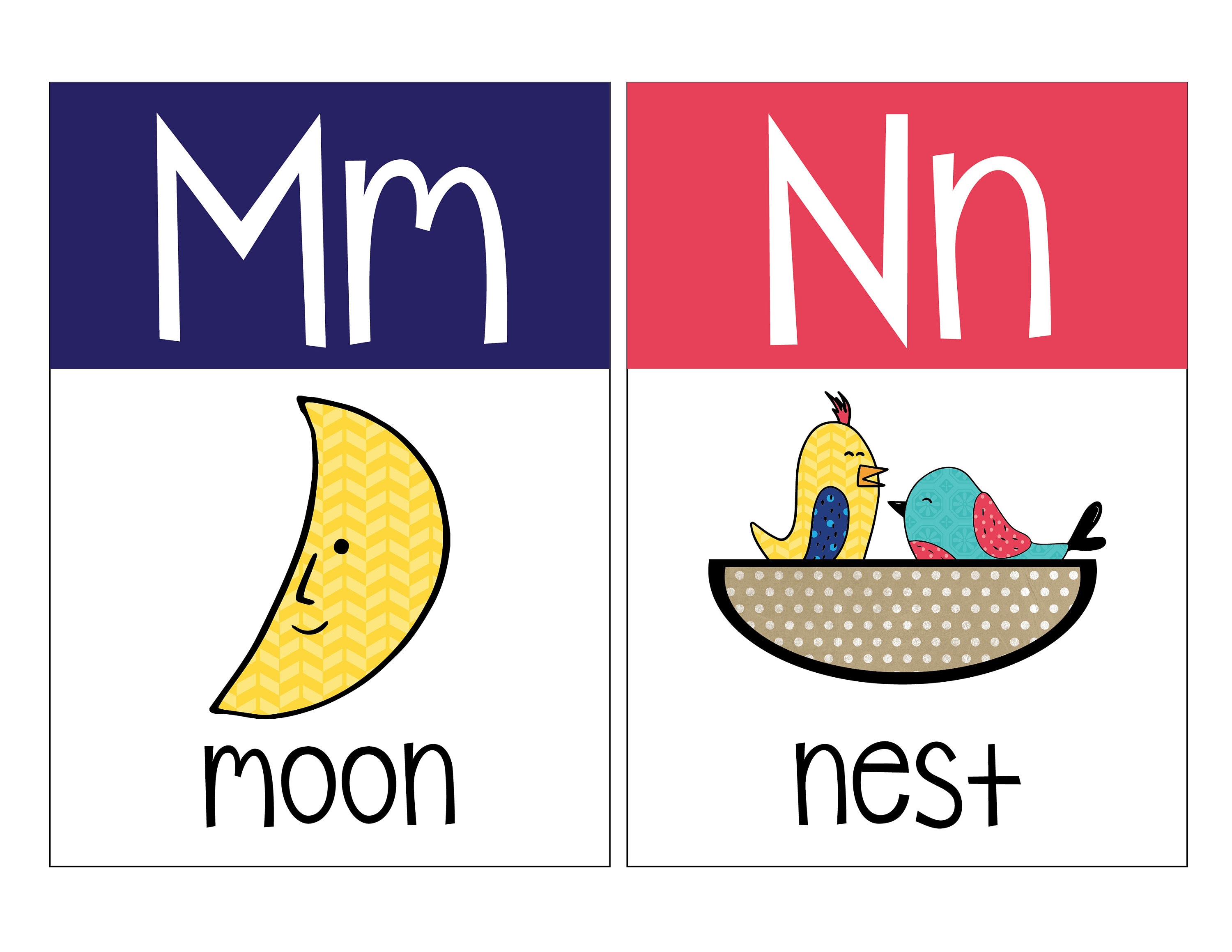 Printable Alphabet Flash Cards, Colorful ABC Cards, Teaching Tool ...