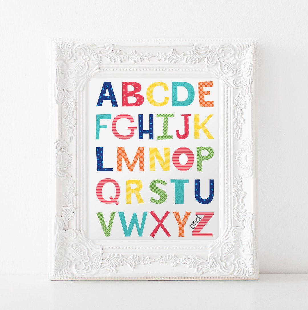 Colorful Alphabet Poster Classroom Decor Teaching Tool ABC - Etsy