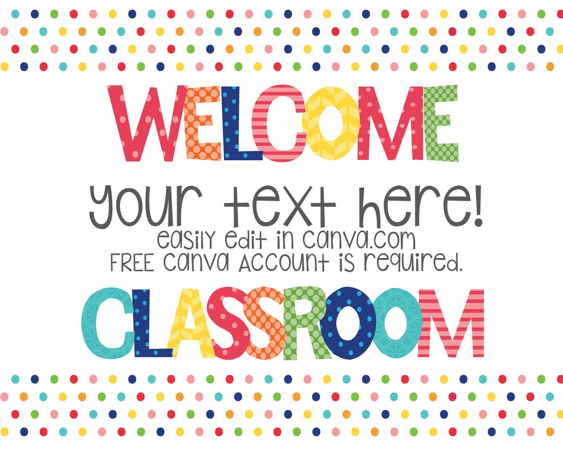 Editable Teacher Classroom Door Sign, Classroom Decor, Teacher ...