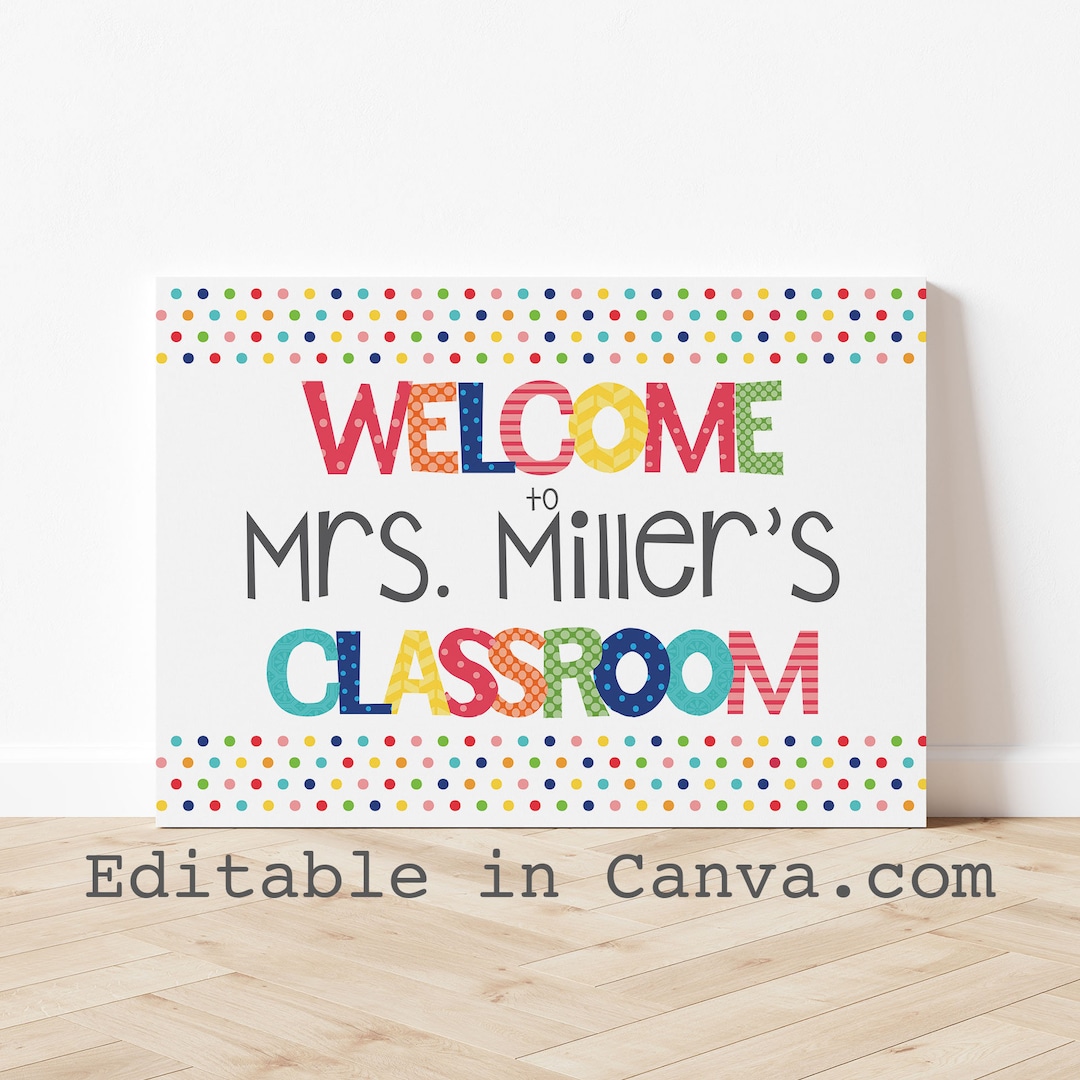 Editable Teacher Classroom Door Sign, Classroom Decor, Teacher ...
