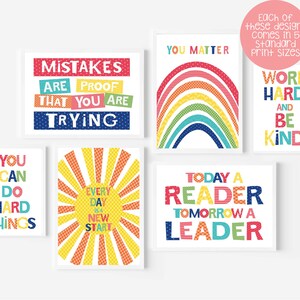 Colorful Classroom Decor Bundle, Elementary Teacher Art, Class Birthday ...