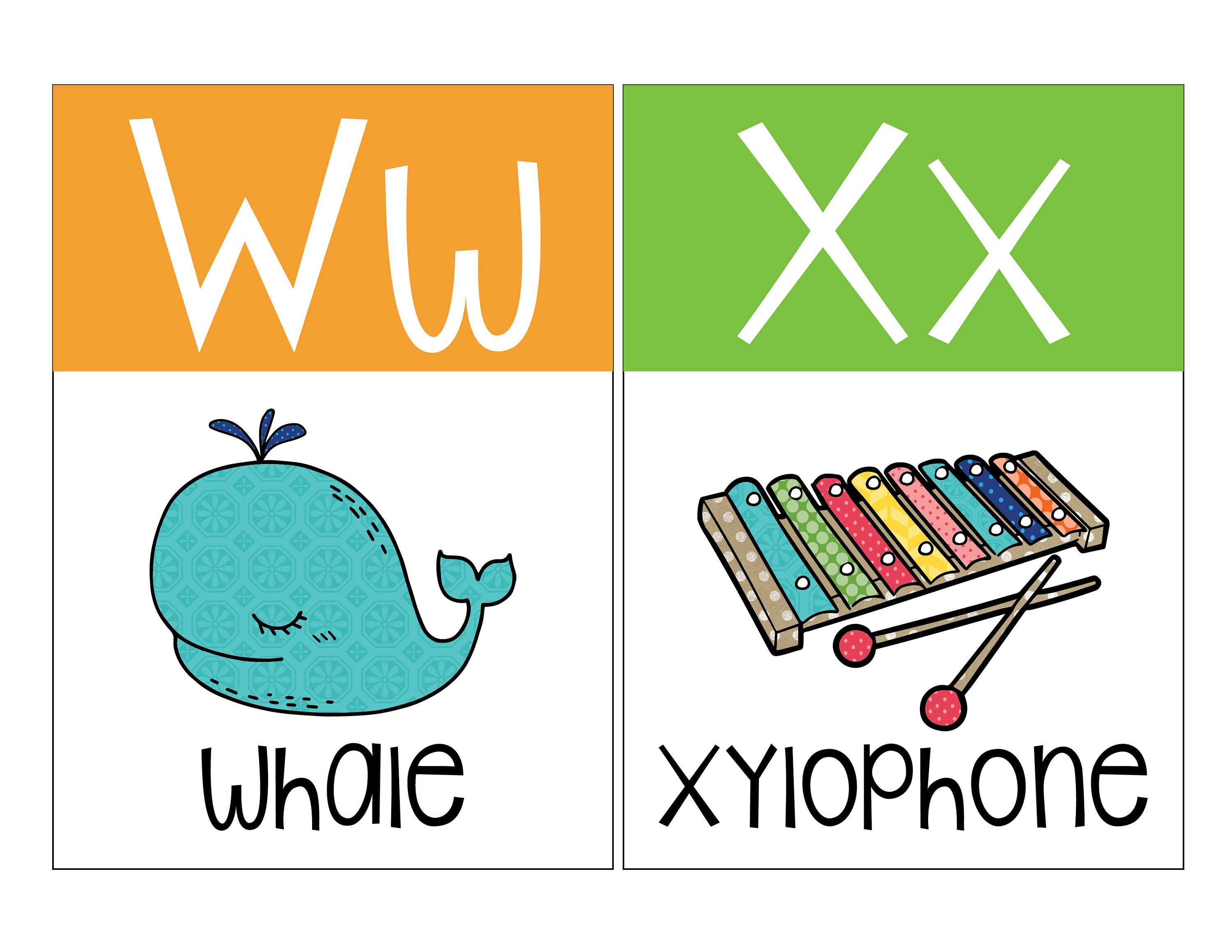 Printable Alphabet Flash Cards, Colorful ABC Cards, Teaching Tool ...