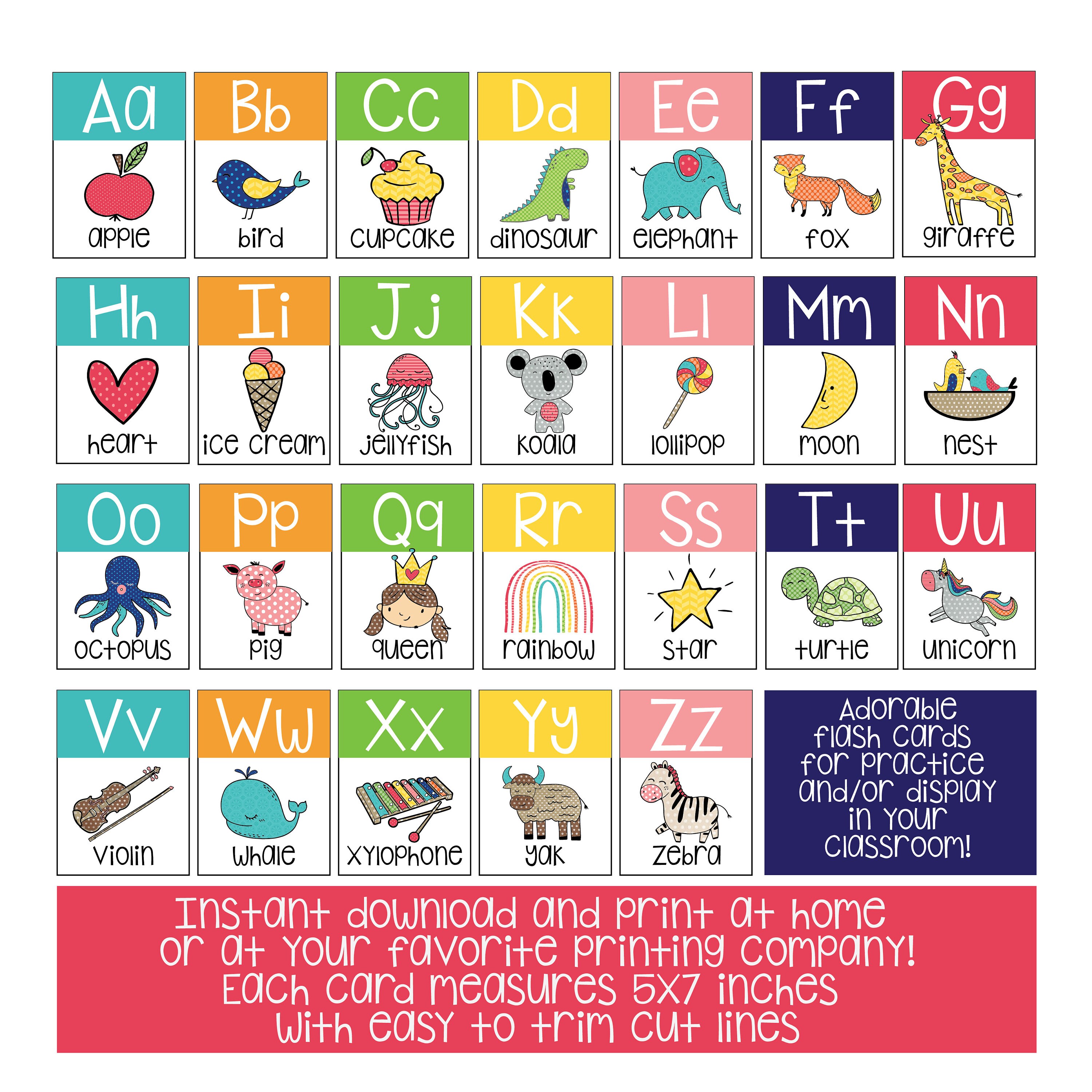 Colorful Classroom Decor Bundle, Elementary Teacher Art, Class Birthday ...