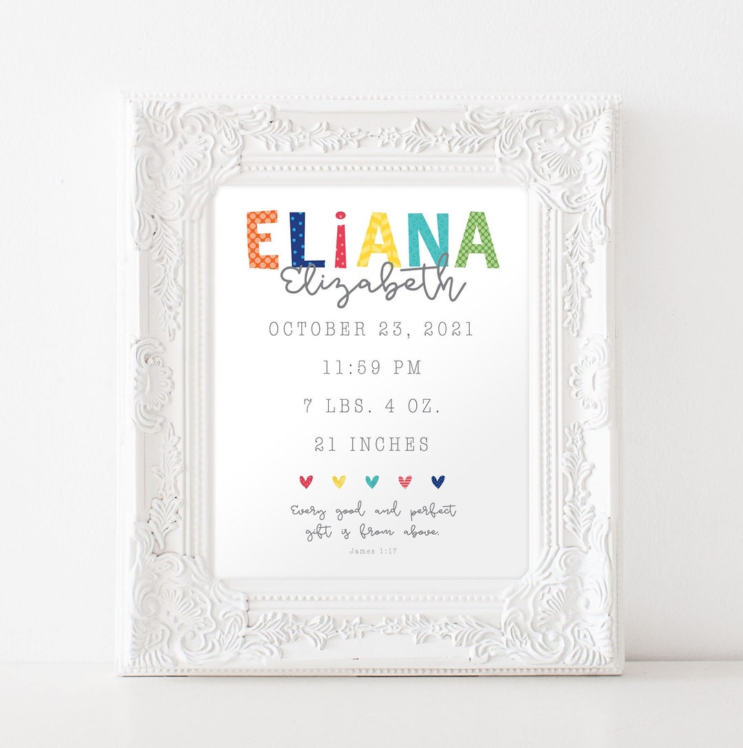 Custom Birth Announcement Sign • Printable Digital Download • Birth ...
