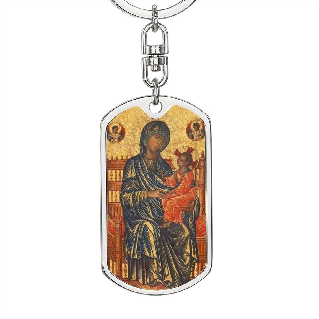 Panagia Pantanassa Most-holy Queen of All Orthodox Icon Dog Tag ...