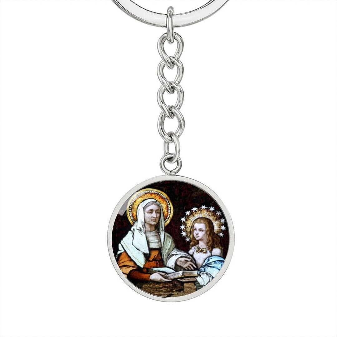 Saint Anne Mother of Virgin Mary Icon Keychain - Etsy