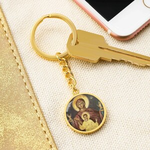 Our Lady of the Sign Orthodox Icon Keychain - Etsy