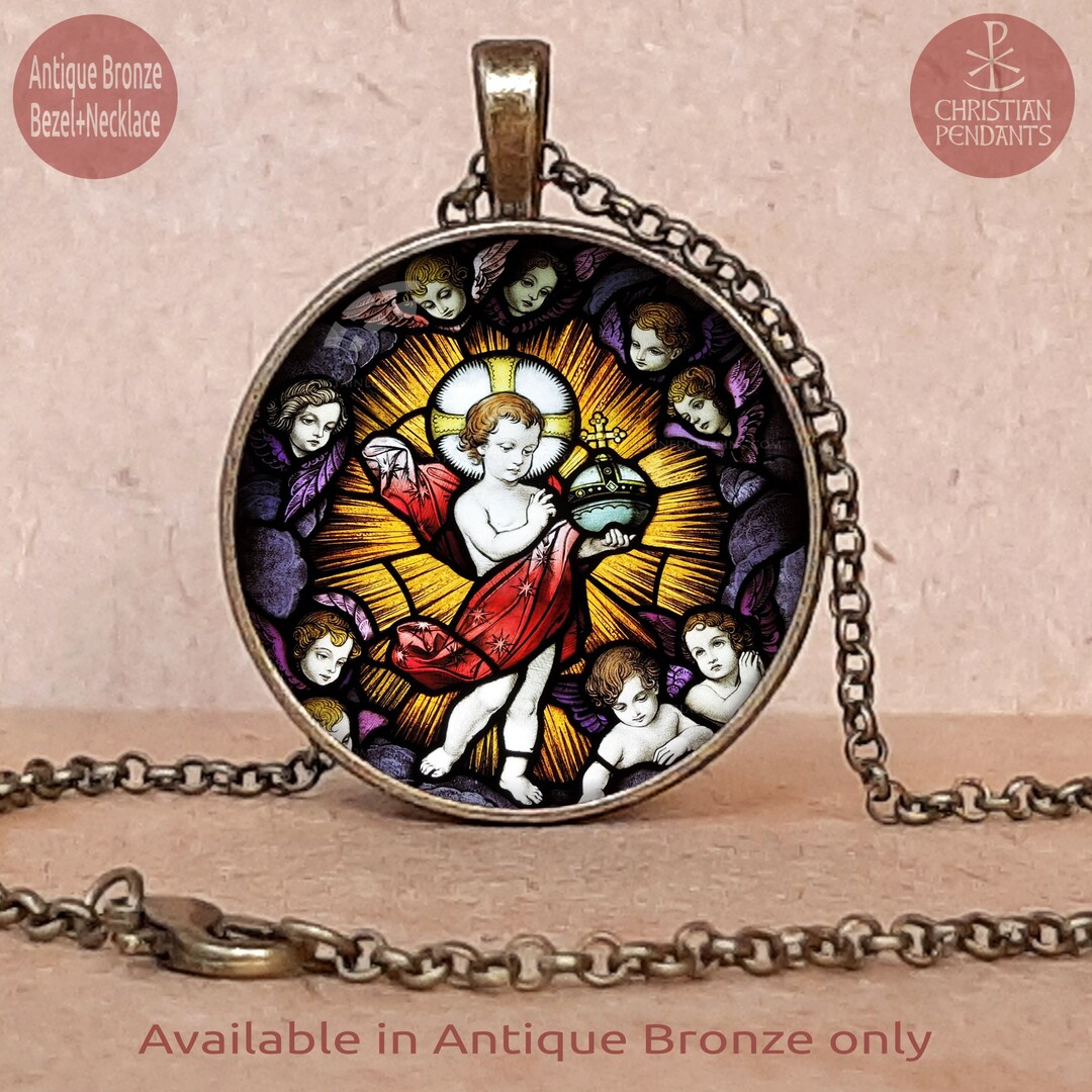 Jesus Emmanuel Immanuel Catholic Icon Pendant Necklace or Keychain ...