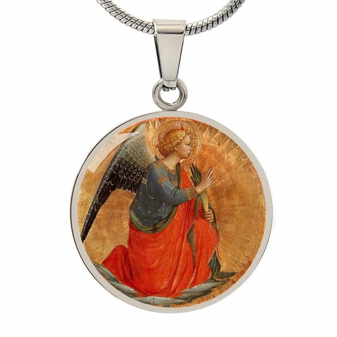 Archangel Gabriel Pendant Necklace - Etsy