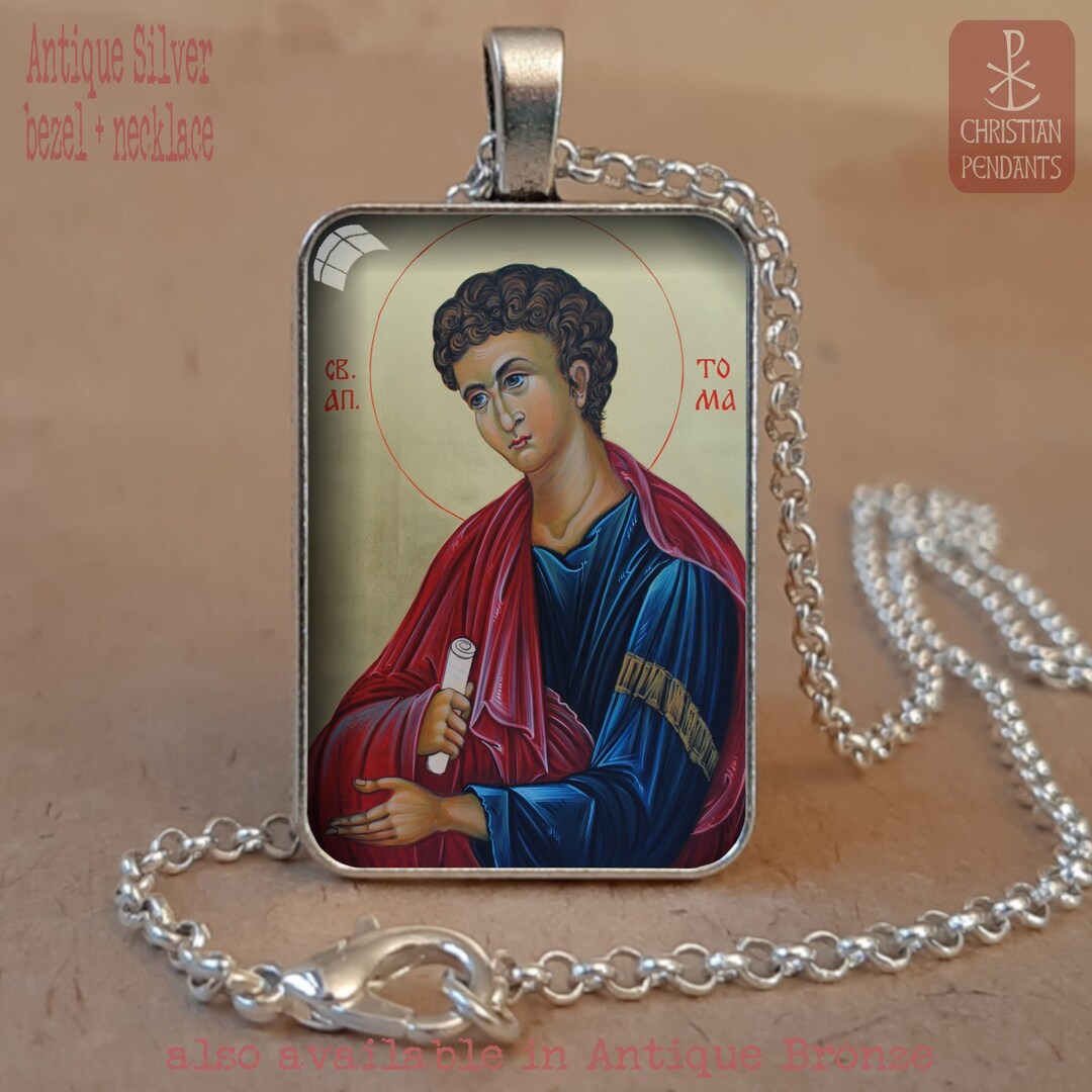 Saint Thomas the Apostle Icon Pendant Necklace Keychain St - Etsy