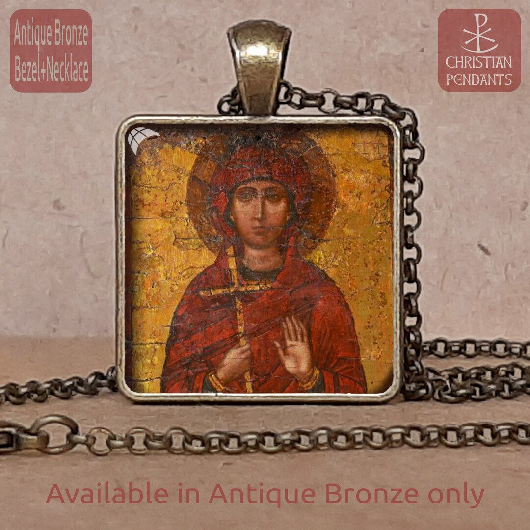 St Parascheva Orthodox Icon Pendant Necklace / Keychain, St Parascheva ...