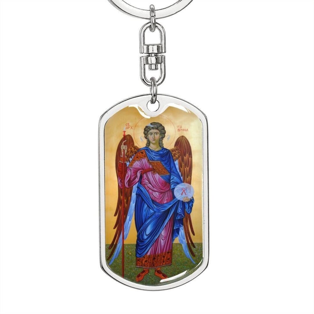 Archangel Gabriel Orthodox Icon Keychain - Etsy