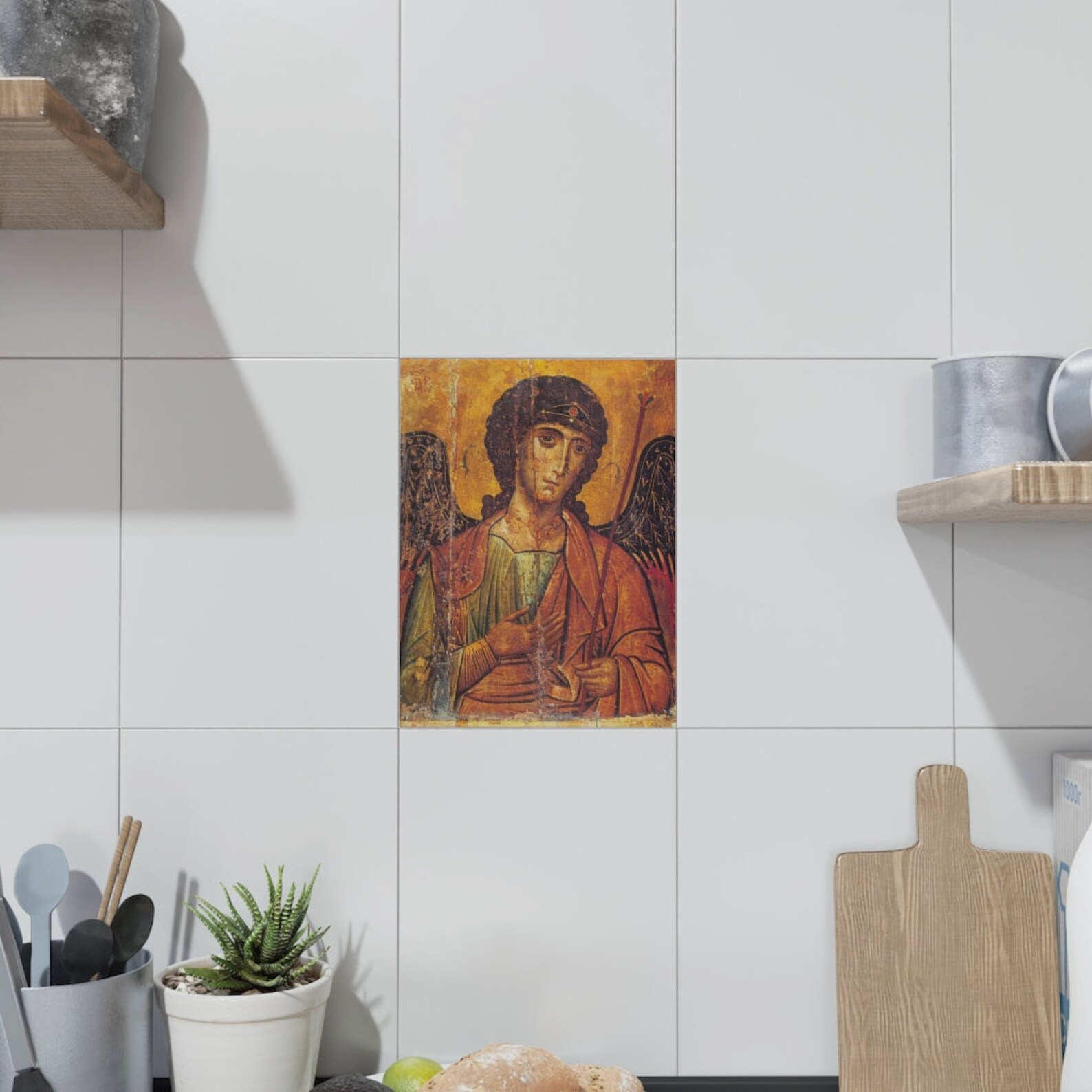 Archangel Michael Icon Ceramic Photo Tile St Michael the | Etsy