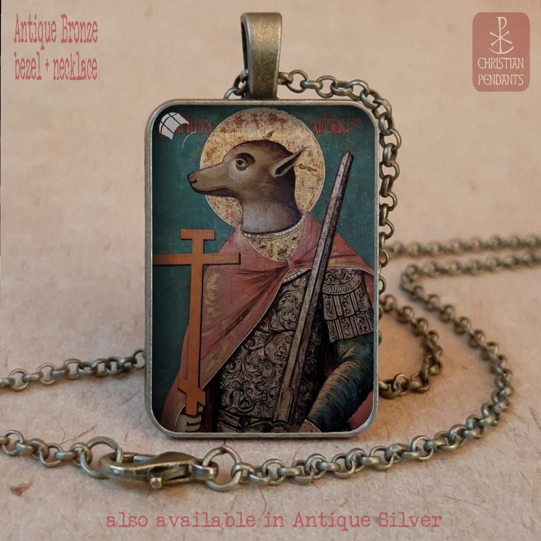 Dog Headed St Christopher Orthodox Icon Necklace / Keychain, St ...