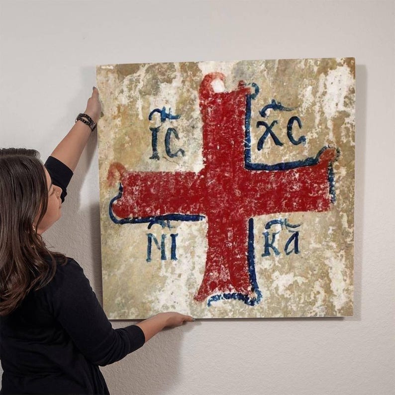 Orthodox Cross Metal Print, Ic Xc Nika Christogram - Etsy