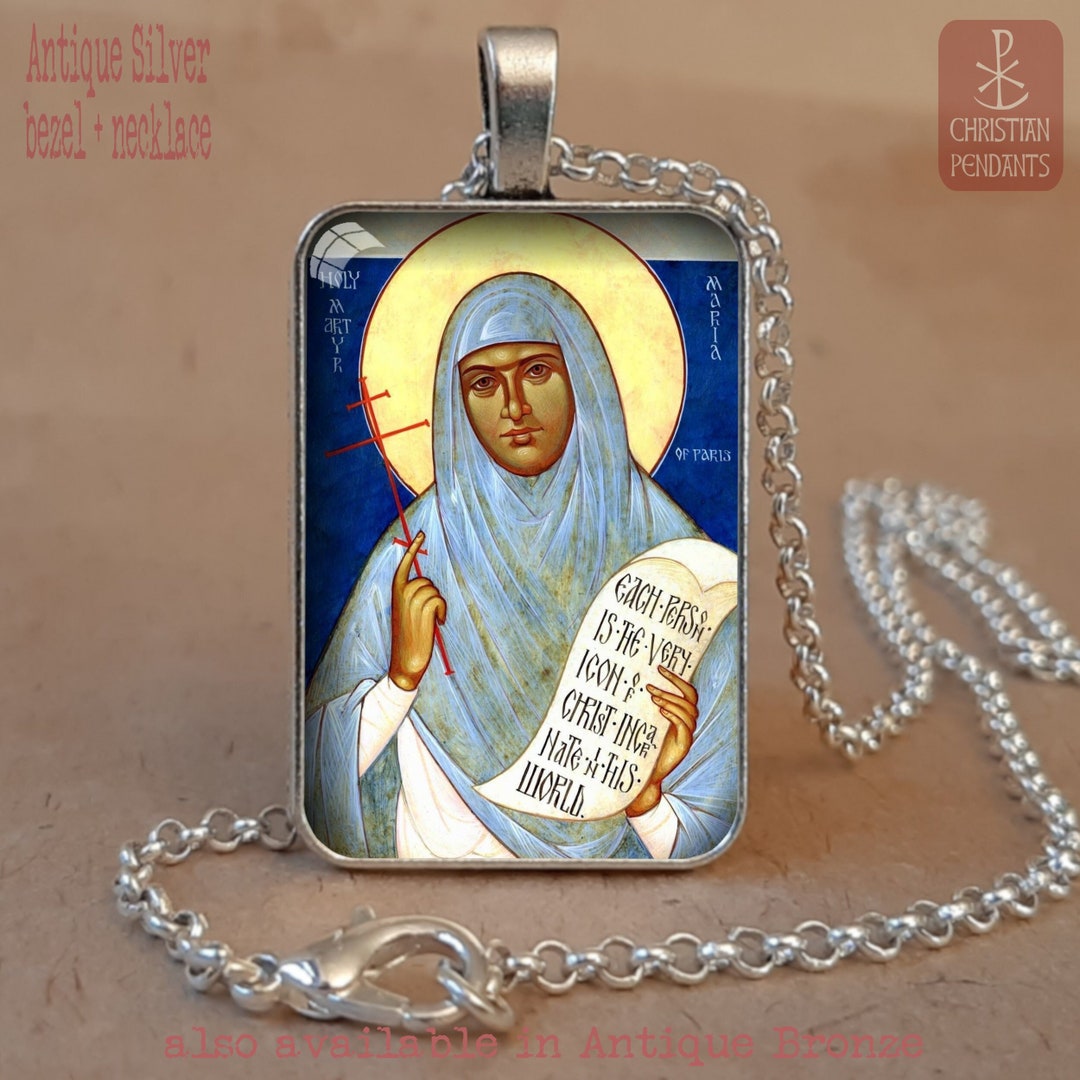 St Maria Skobtsova of Paris Orthodox Icon Pendant Necklace / Keychain ...
