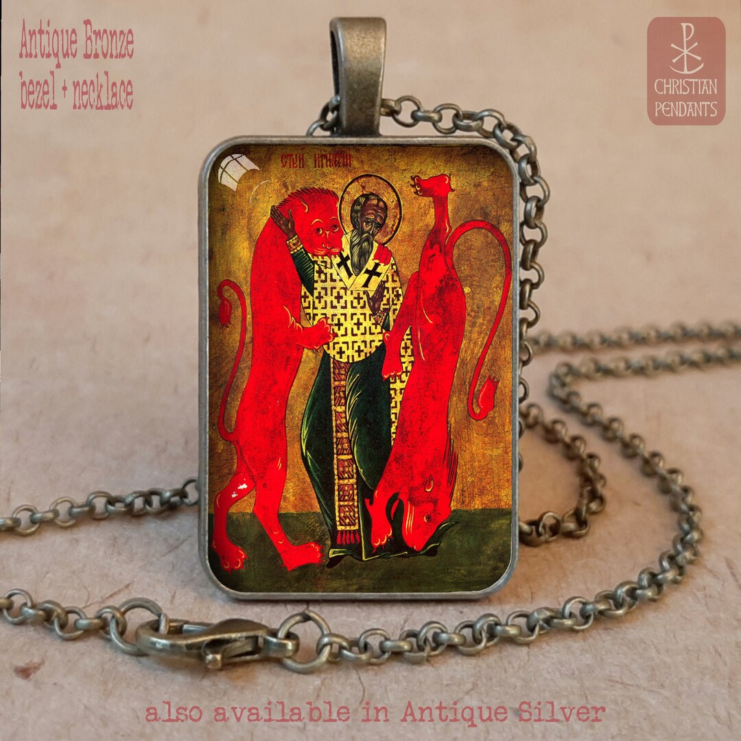St Ignatius of Antioch Orthodox Icon Necklace / Keychain, Saint ...