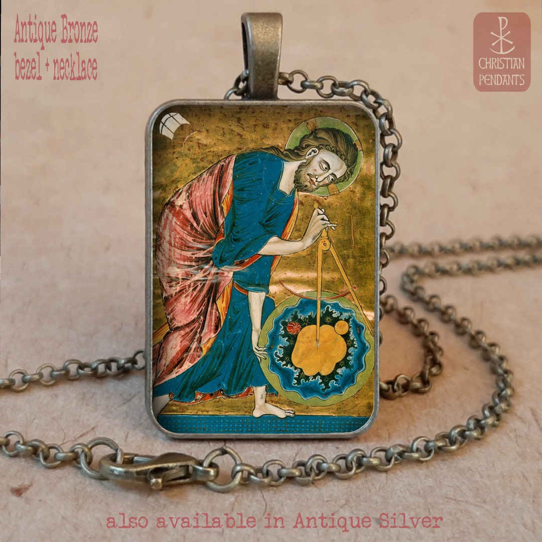 Jesus Great Architect of the Universe Pendant Necklace or Keychain ...