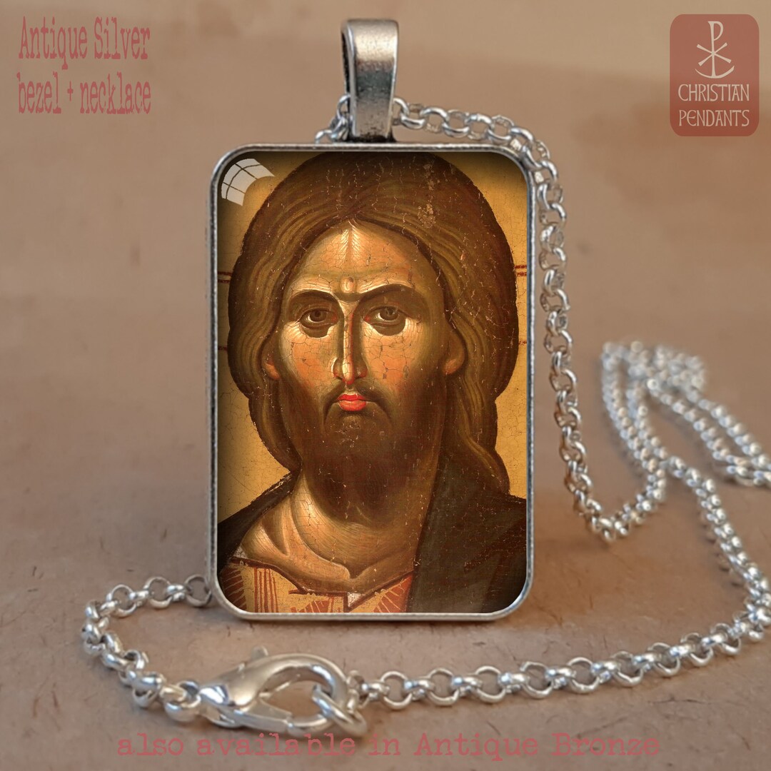 Christ Pantocrator Orthodox Icon Pendant Necklace or Keychain, Jesus ...