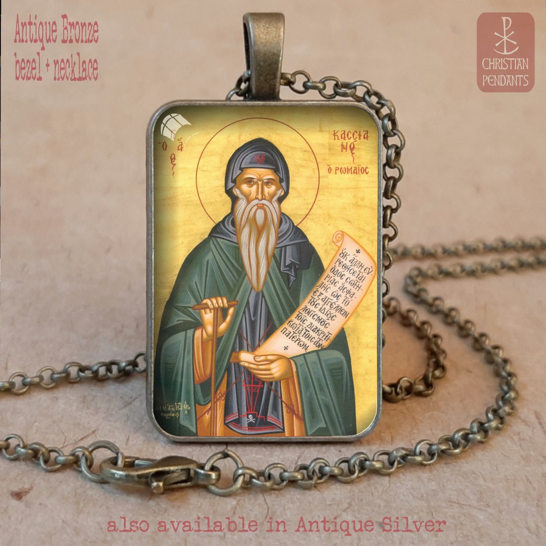 Saint John Cassian Orthodox Icon Pendant Necklace Keychain St John Cassian The Roman Icon St