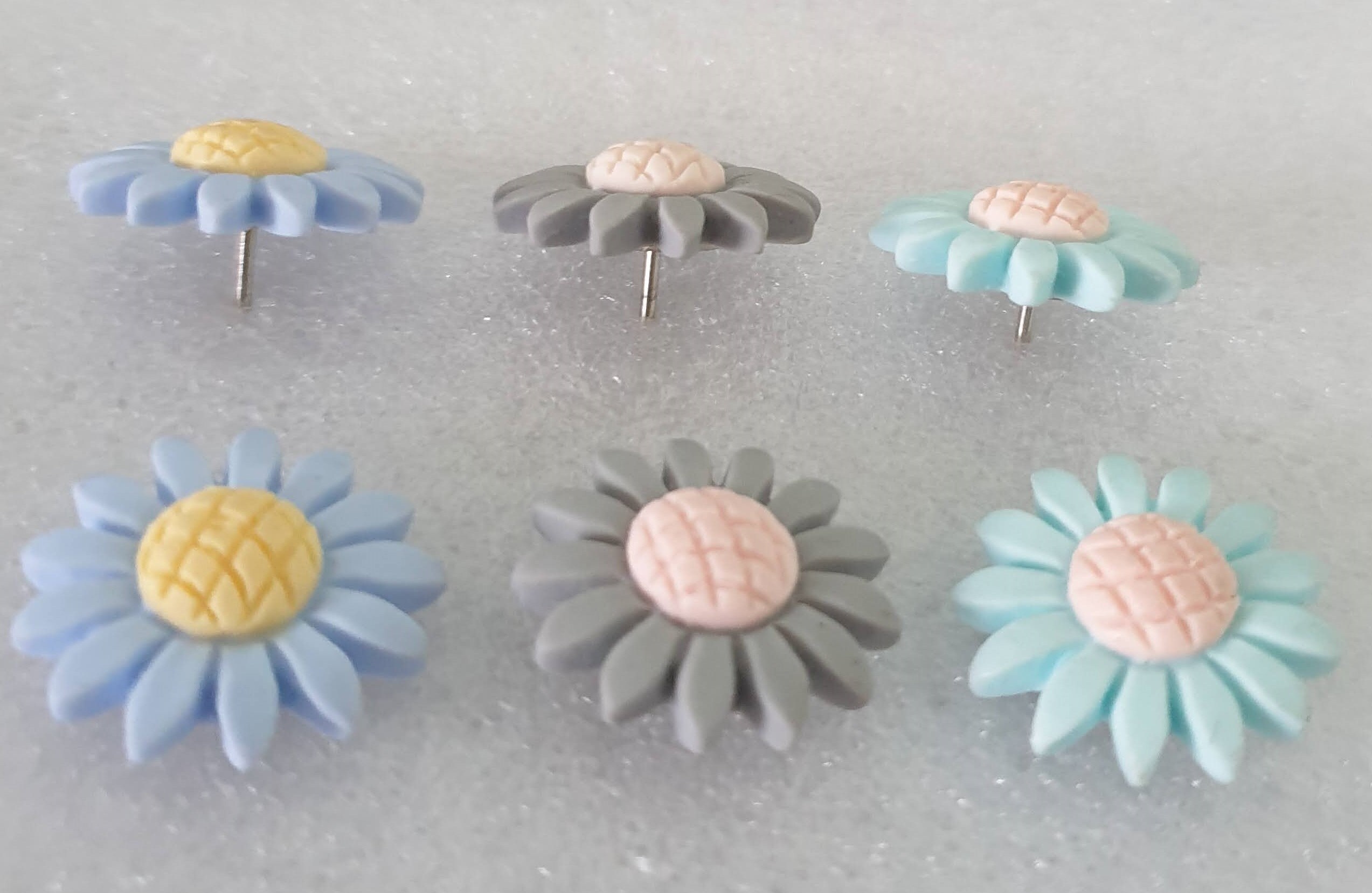 6 X Flower Push Pins Decorative Pins Thumb Tacks Drawing Pins - Etsy UK