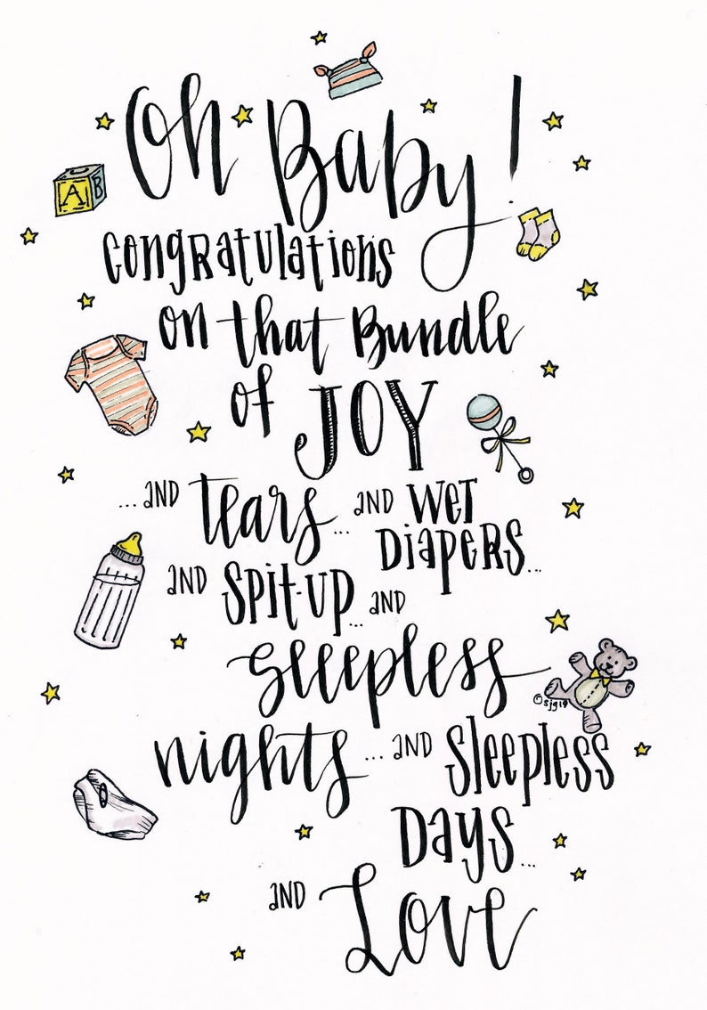 Congratulations on Your Bundle of Joy Card - Etsy