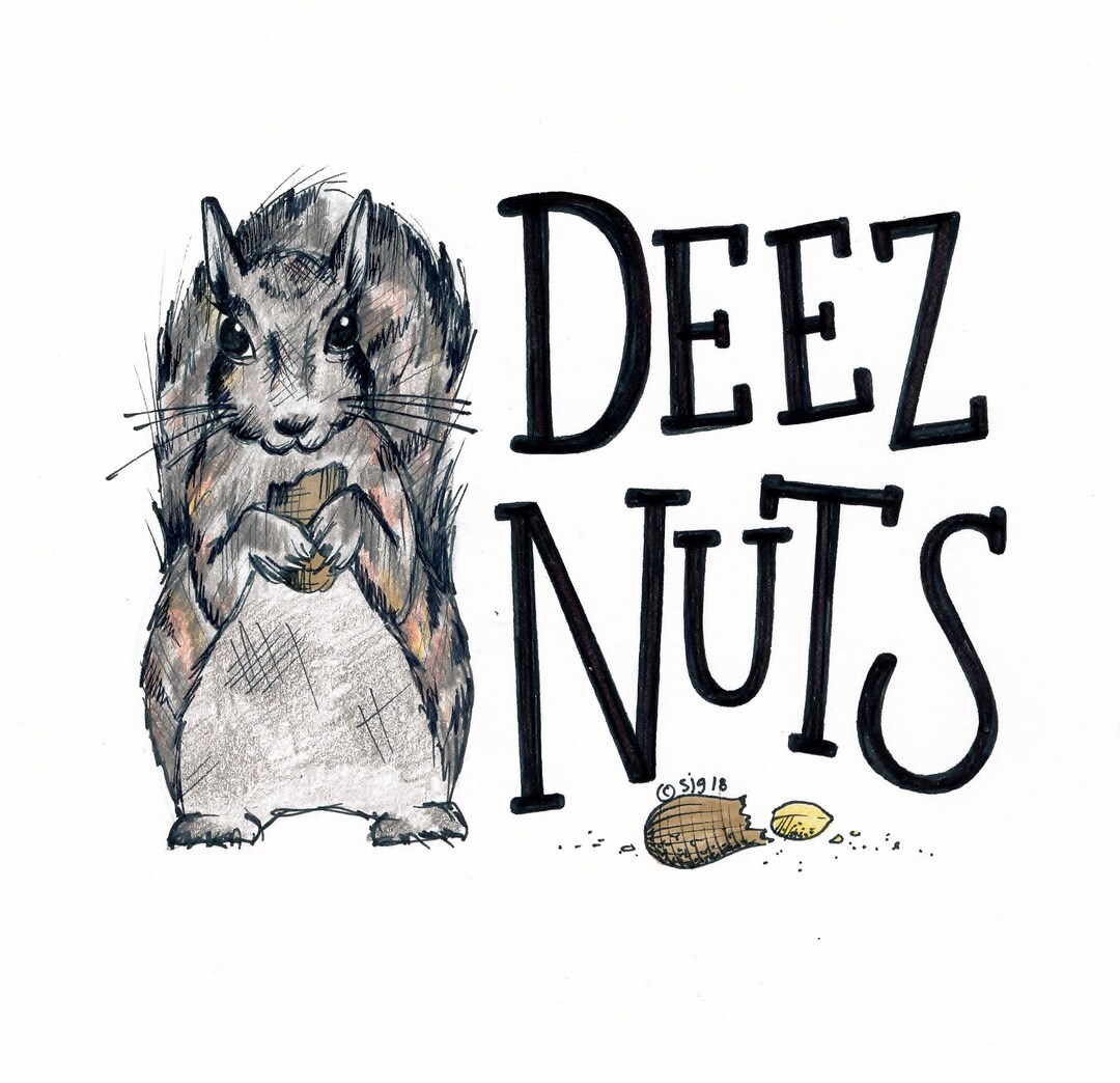 Deez Nuts Illustrated Art Print/card - Etsy