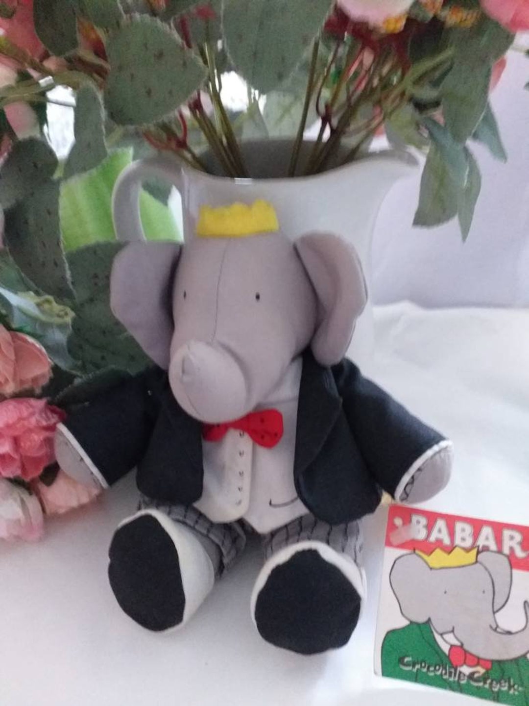 Babar Soft Toys and Babar Oil Cloth Bag Vintage Babar Toys by - Etsy