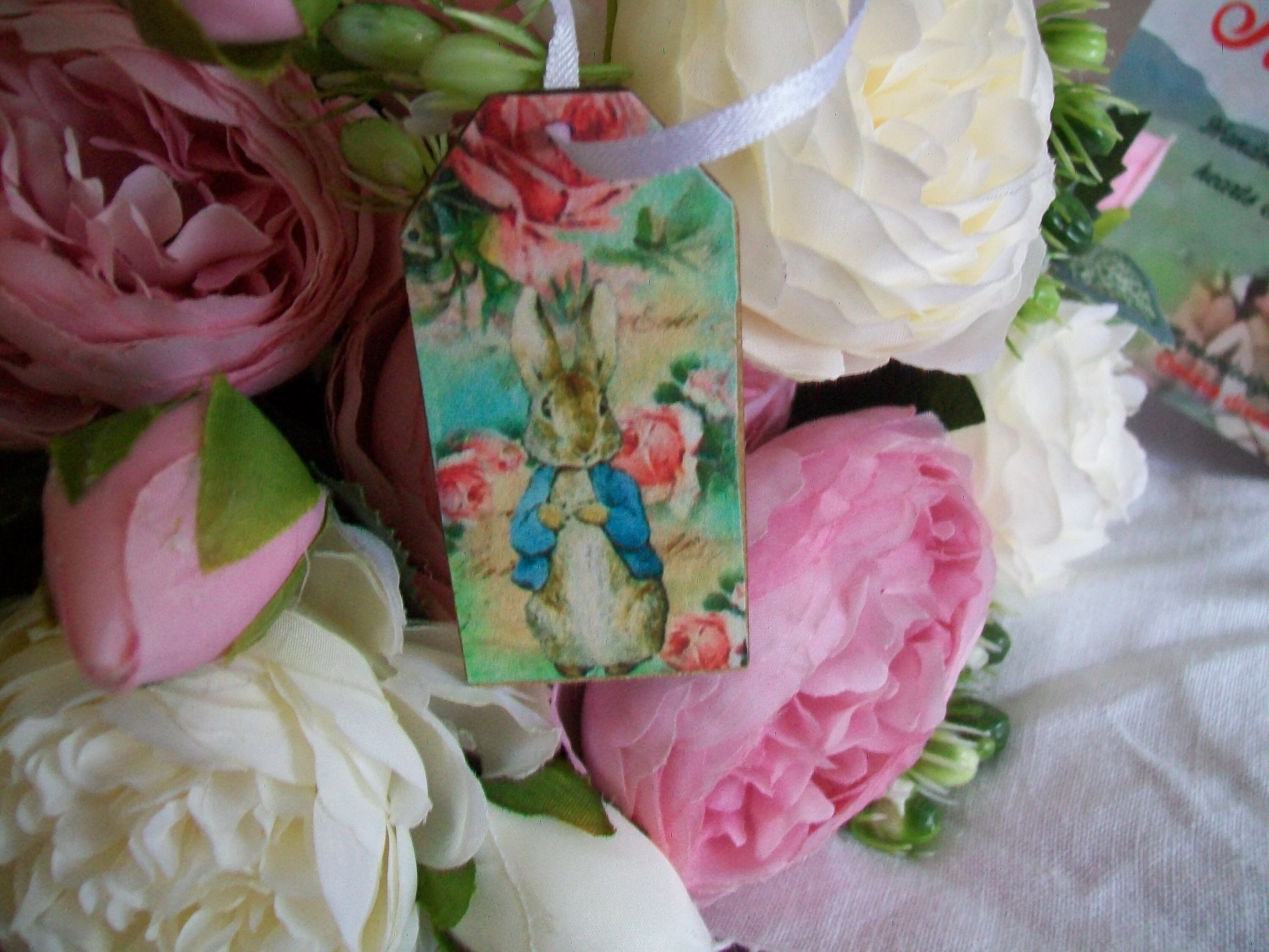 Peter Rabbit Gift Tags / Drawer Hangers. Wooden Decoupage Gift - Etsy
