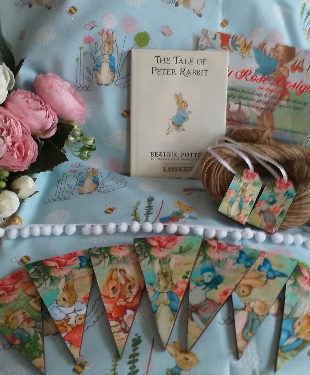 Peter Rabbit Bunting Hand Crafted Wooden Bunting/garland 3 - Etsy UK