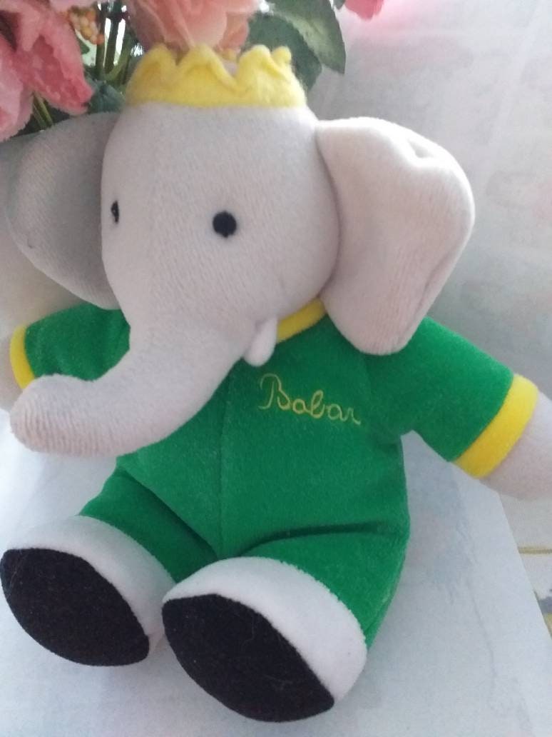 Babar Toys by Gund Soft Toys Vintage Babar Rattle Toy and - Etsy UK